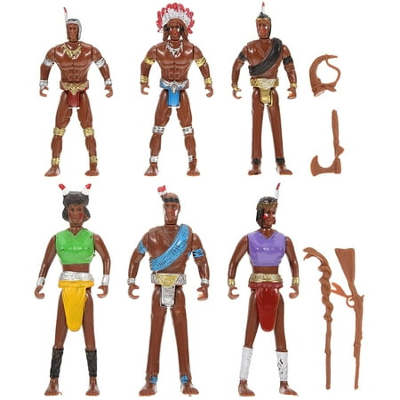 yayagoli Plastic Indian Figures Playset Native American Figure Models ...
