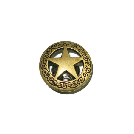 Texas Star Concho Antique Brass Screwback - 3 Sizes | Walmart Canada