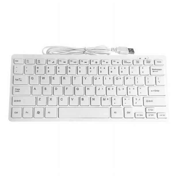 Mini teclado externo con cable USB Multimedia Delgado para ordenador ...