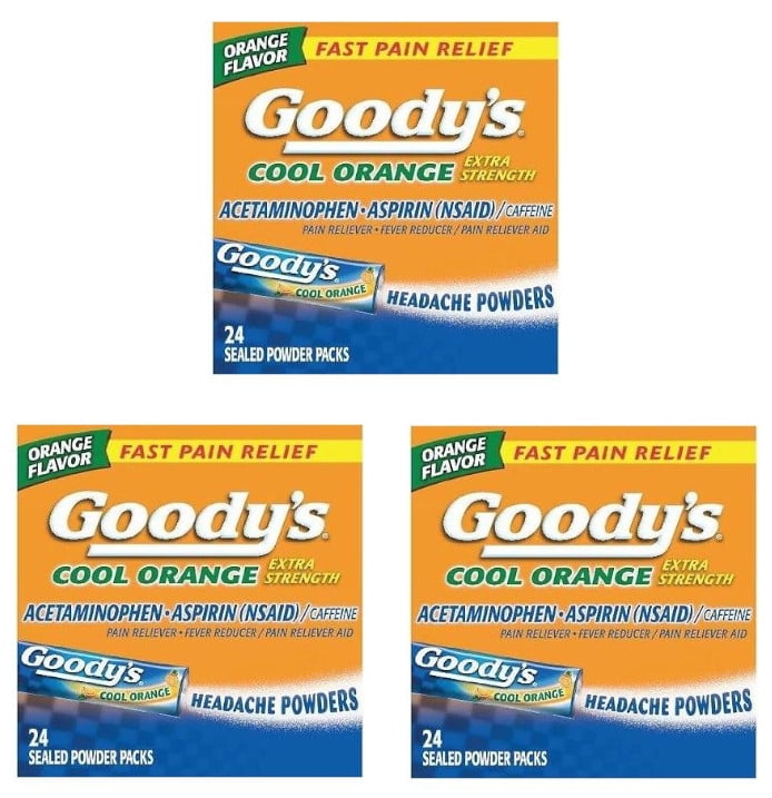 Goodys Fast pain Relief Extra Strength headache Powders, Cool Orange ...