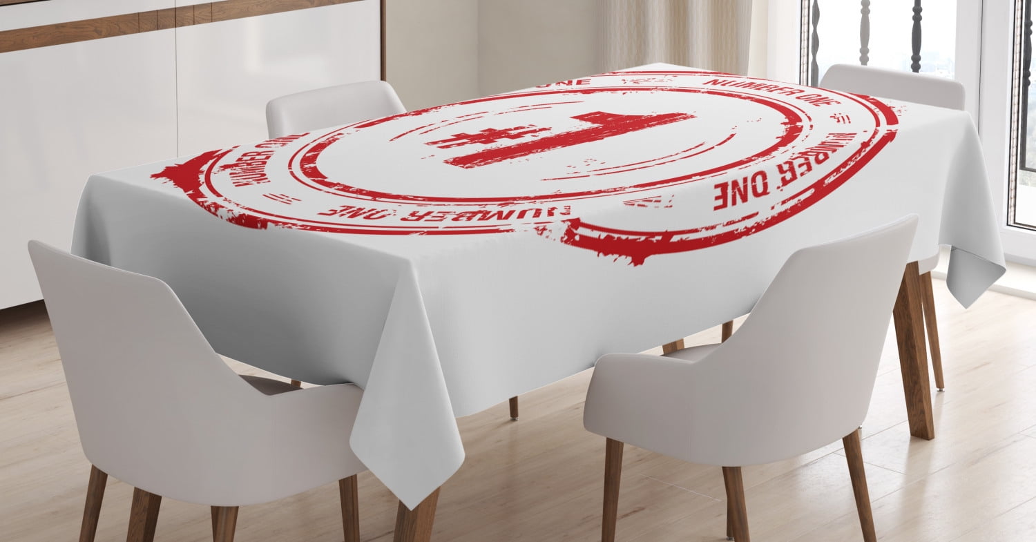 Number Tablecloth, Number One Old Fashioned Grunge Stamp at Top Best ...