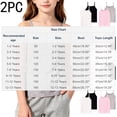 Atogsazn Girls 2-Pack Cotton Camisole Tank Tops Toddler Spaghetti Strap ...