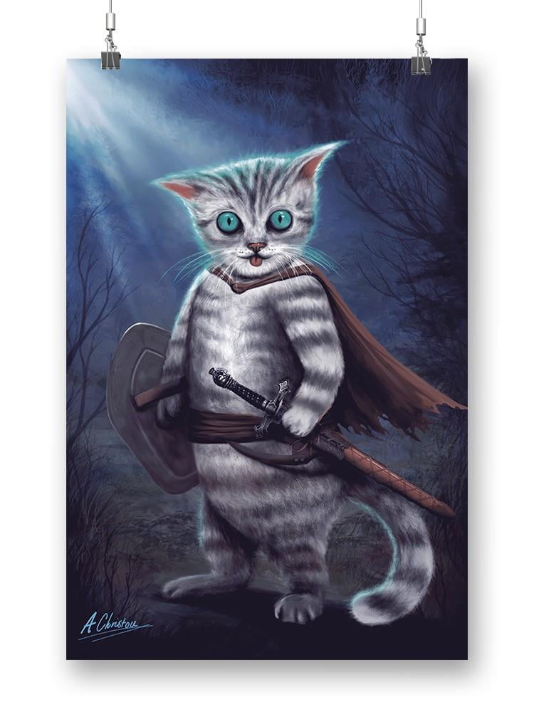 Knight Cat Poster - Anthony Chirstou Designs, - Walmart.com