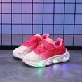 Girls' Soft Sole Sneakers Outdoor Play Heart Print Glow In The Dark ...