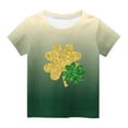 BLVB Kids St Patricks Day Shirt Boys Girls Shamrock Clover Graphic Tees ...