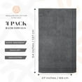 White Classic Gray Bath Towels Set of 4, Cotton Body Towel for Hotel ...