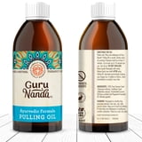 GURU NANDA Oil Pulling Natural Mouthwash with Peppermint for Healthy ...