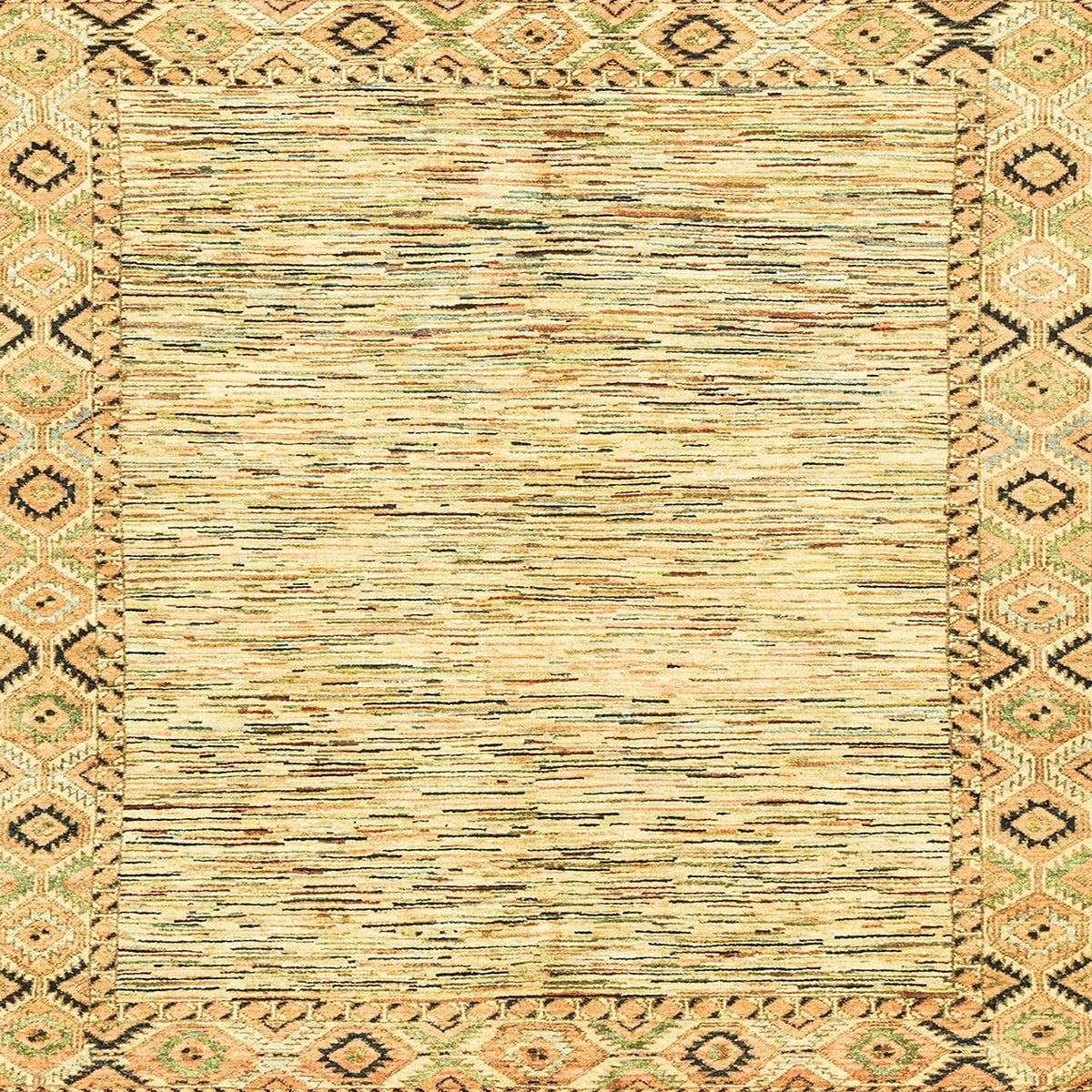 Ahgly Company Indoor Square Abstract Mustard Yellow Abstract Area Rugs ...