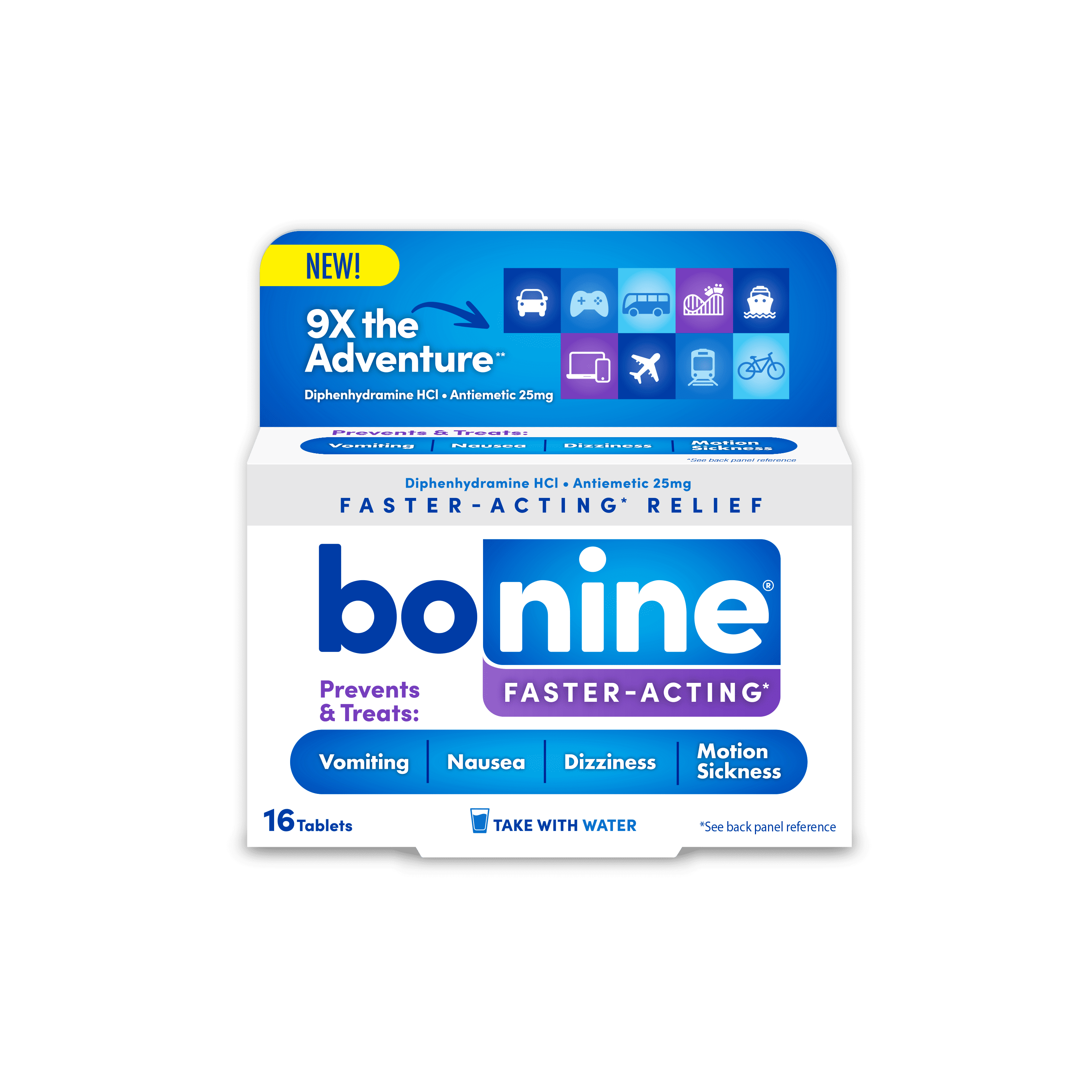 Bonine Faster Acting Nausea Dizziness Vomiting and Motion Sickness ...
