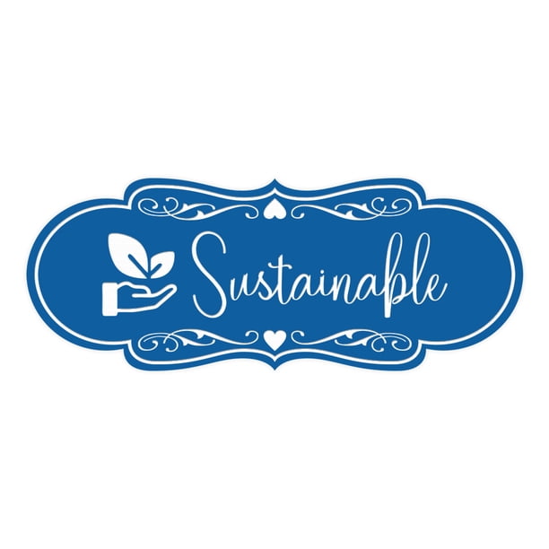 Designer Sustainable Sign (Blue) - Medium - Walmart.com
