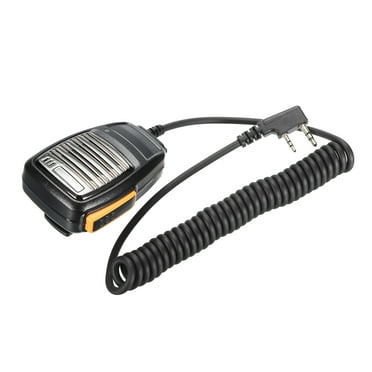 2 Pin PTT Handheld Speaker Mic Microphone For Baofeng Kenwood TYT Radio ...
