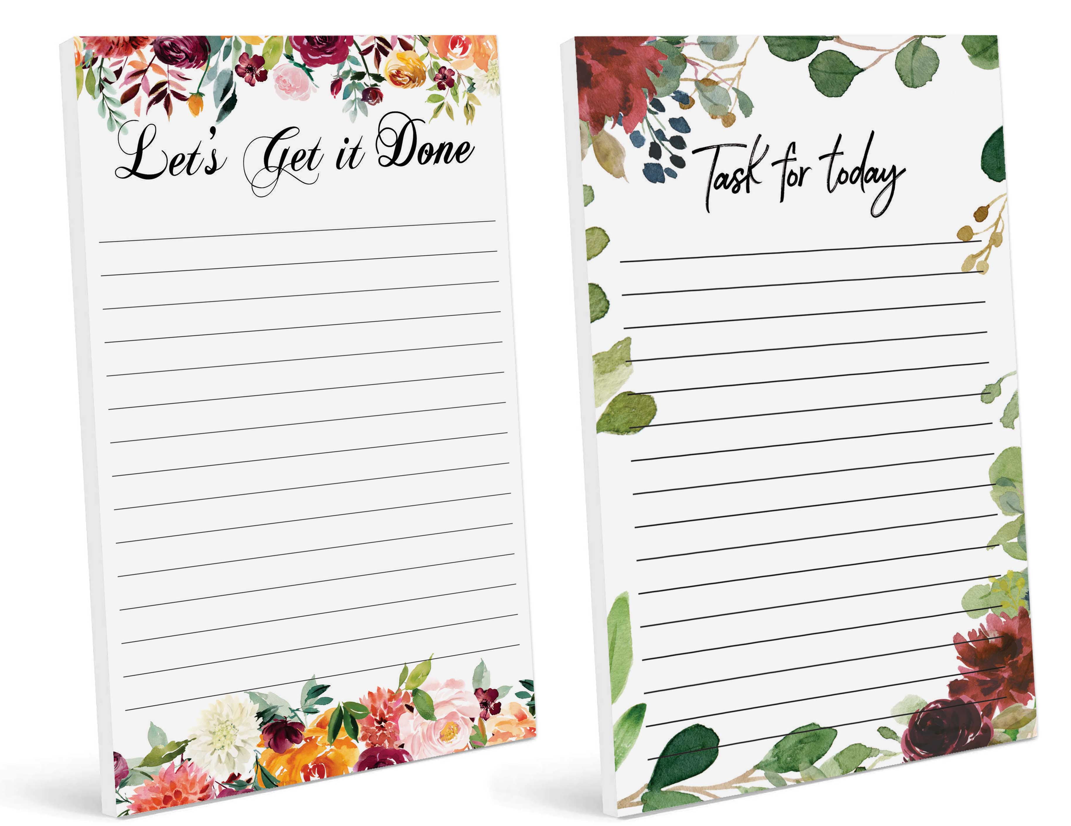 Inkdotpot Pack Of 2 Daily Planner List Undated Notepads, Memo Pad To-Do ...