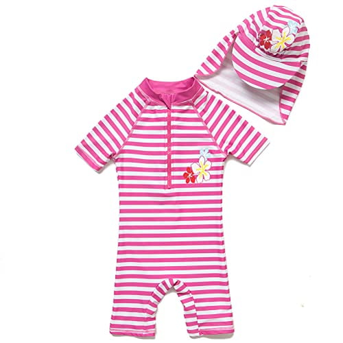 Baby Girl UPF50 Sunsuit S S One Piece Kids UV Sun Protection Swimsuit ...