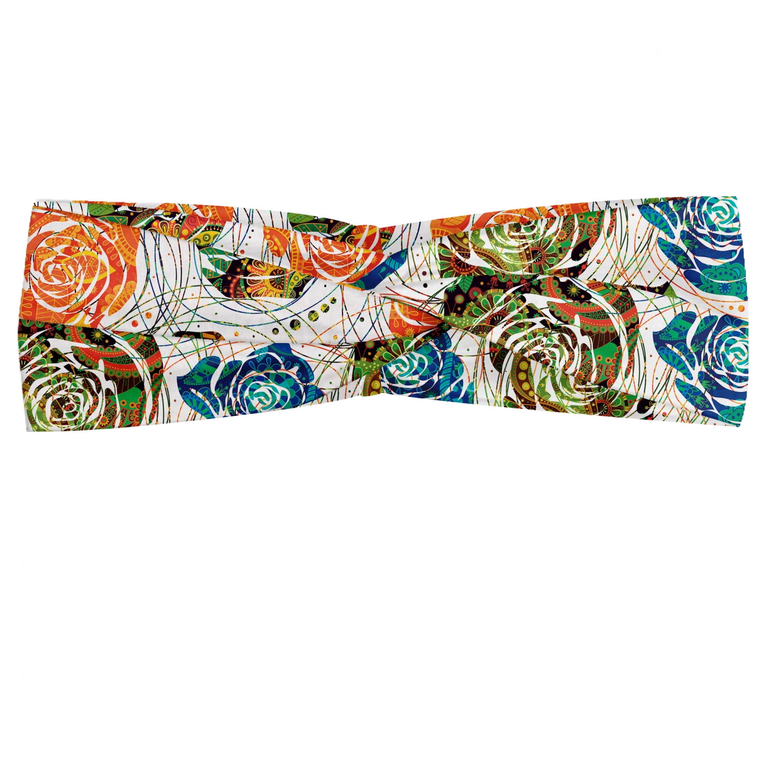 Abstract Headband, Paisley Inspired Mandala Built-in Method Stencil ...