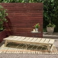 Acacia Wood Outdoor Chaise Lounge with 4-Position Adjustable Backrest ...