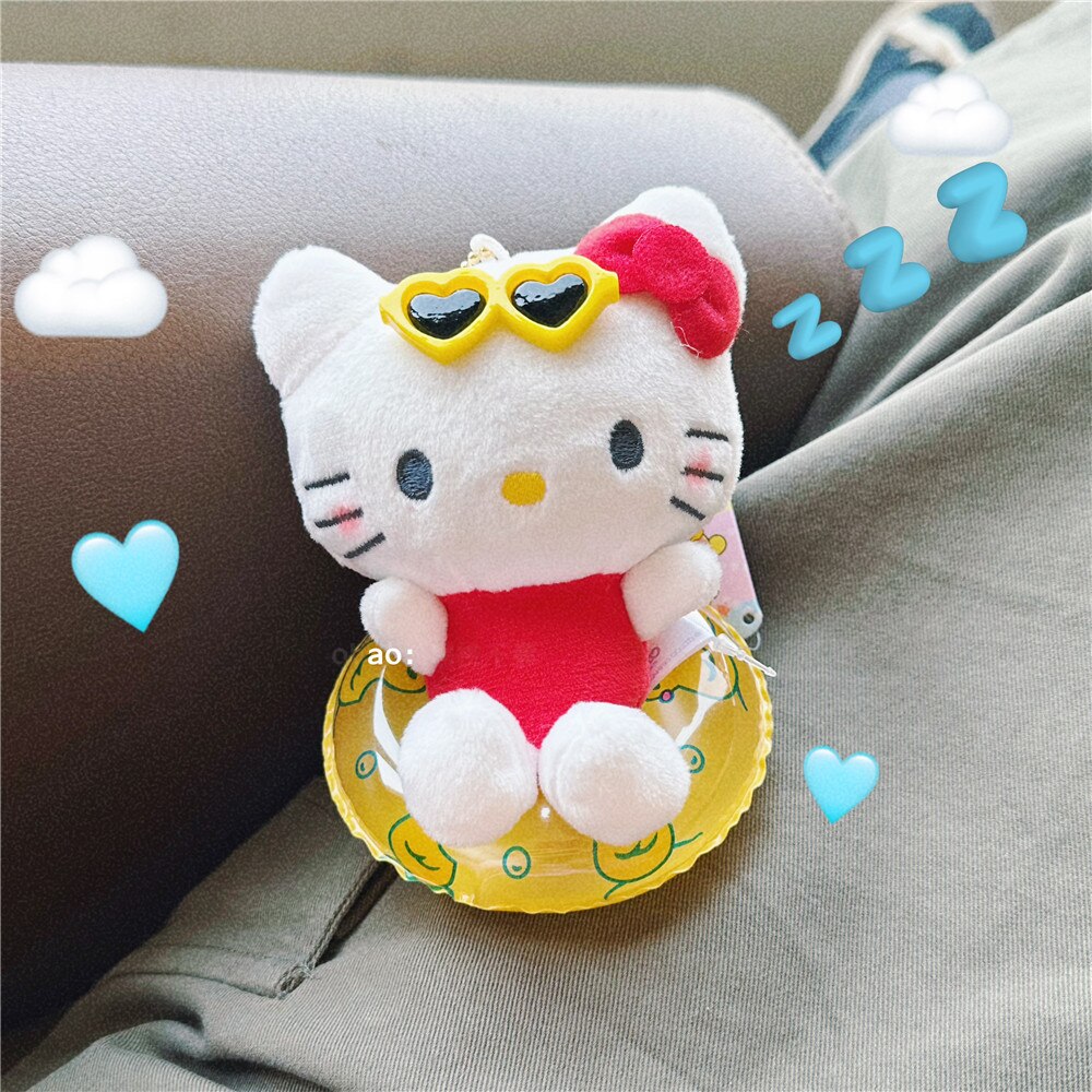 Sanrio-Llavero relleno de felpa de dibujos animados de Hello Kitty ...