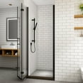 TOOLKISS Pivot Bi-Fold Prefab Alcove Shower Doors Chrome 32 inch.W ...