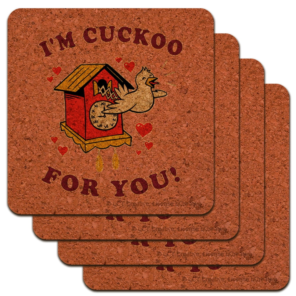 I'm Cuckoo For You Crazy Clock Funny Humor Low Profile Novelty Cork ...