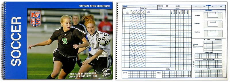 Cramer NFSHSA Scorebooks for Various Sports, Scorebook for Soccer ...