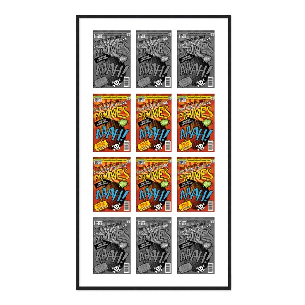 12 Comic Book Frame Black Collage Comic Book Frame with White Mat to ...