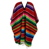 Authentic Mexico Flag Eagle Sarape Poncho - Unisex Adult One Size ...