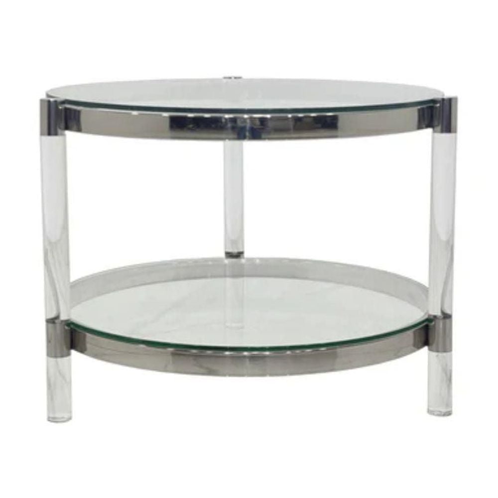 Click here for Take Me Home Furniture Funke Side Table In Silver... prices