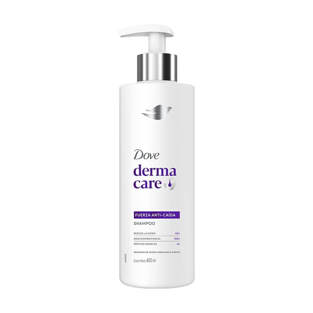 Shampoo Dove Derma Care fuerza anti-caída, reduce la caída, 400 ml ...