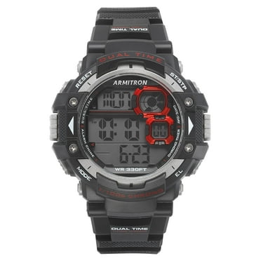 Men's Sport Black Round Watch - Walmart.com