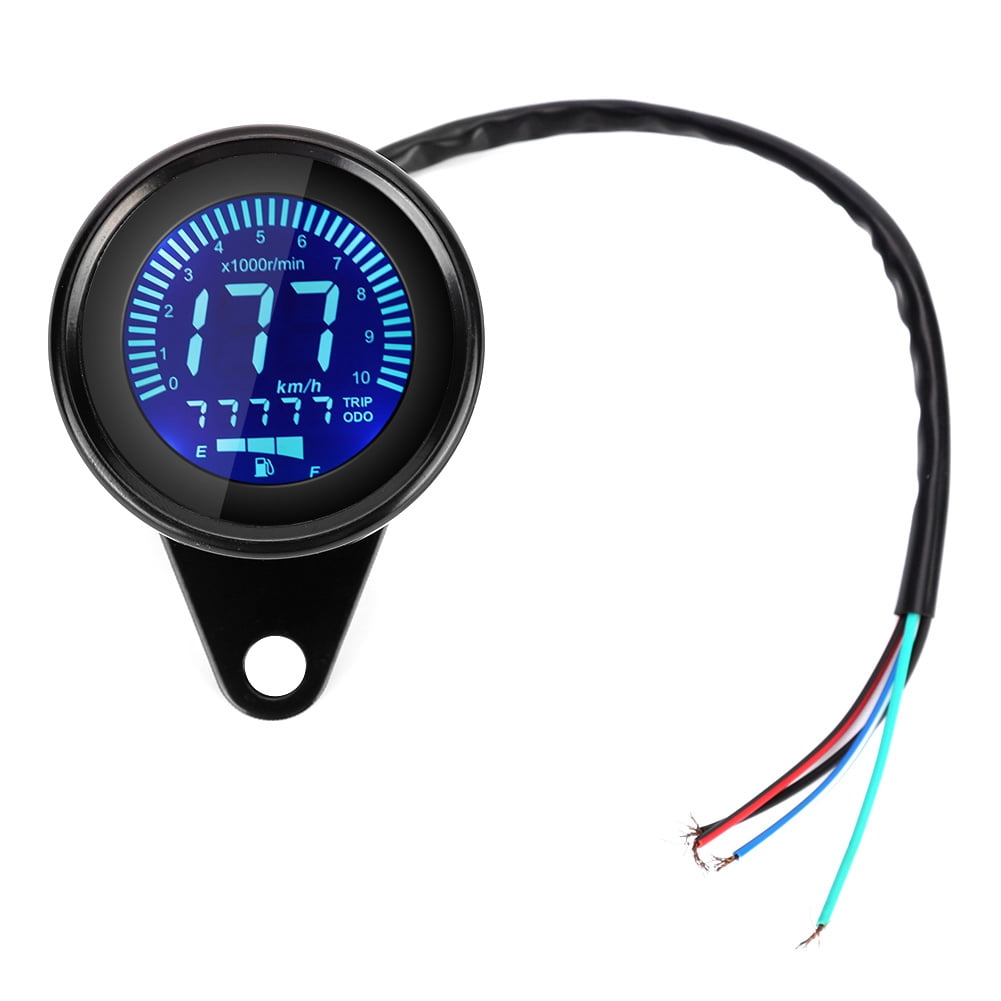 Motorcycle 7 Colors LCD Meter Speedometer Odometer Gauge Instrument ...