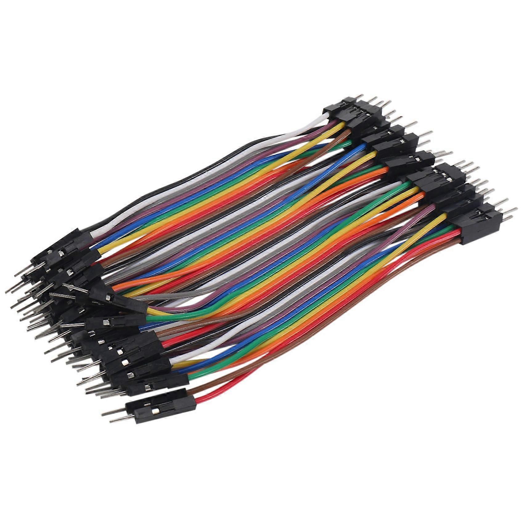 40 x 10 cm breadboard jumpers Plug Male to Male Jumper Wires Cables ...