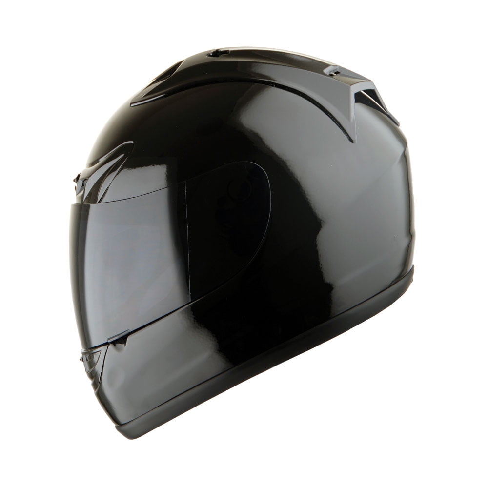 1Storm New Motorcycle Bike Full Face Helmet JH901 Glossy Black + One ...