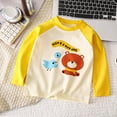 CAUYDY Long Sleeve Shirts Cotton Letter Cartoon Print Crew Neck Basic ...