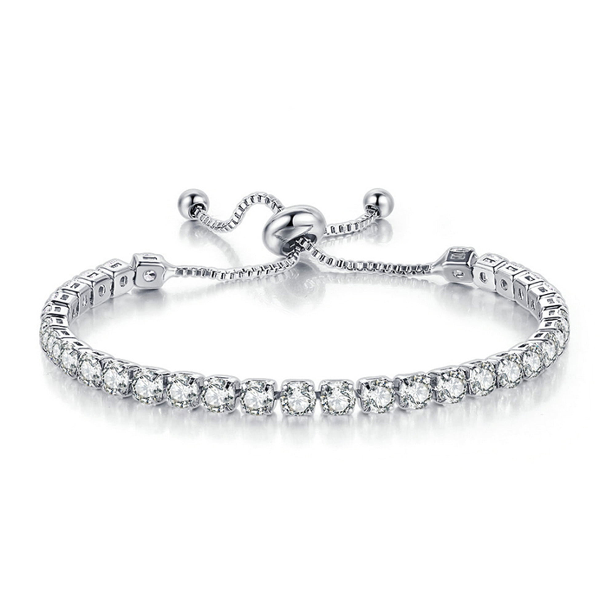 Click here for Paris Jewelry 24k White Gold Plated 6ct Created Wh... prices