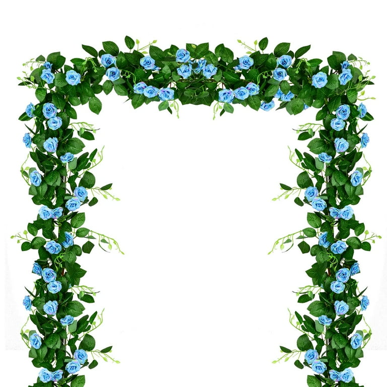 Blue Rose Corner Border