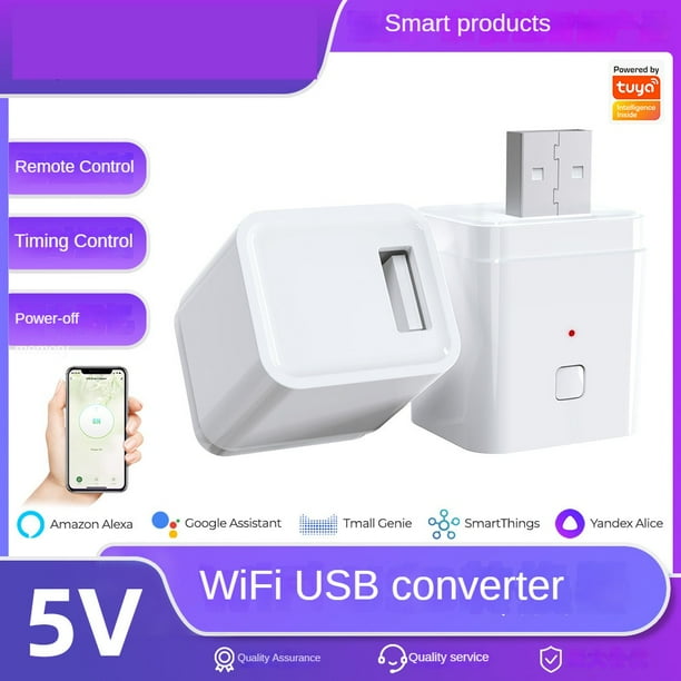 Doodle Smart USB Adapter Switch 5V2A WiFi Power Adapter Charging Head APP Voice Timing Control ...