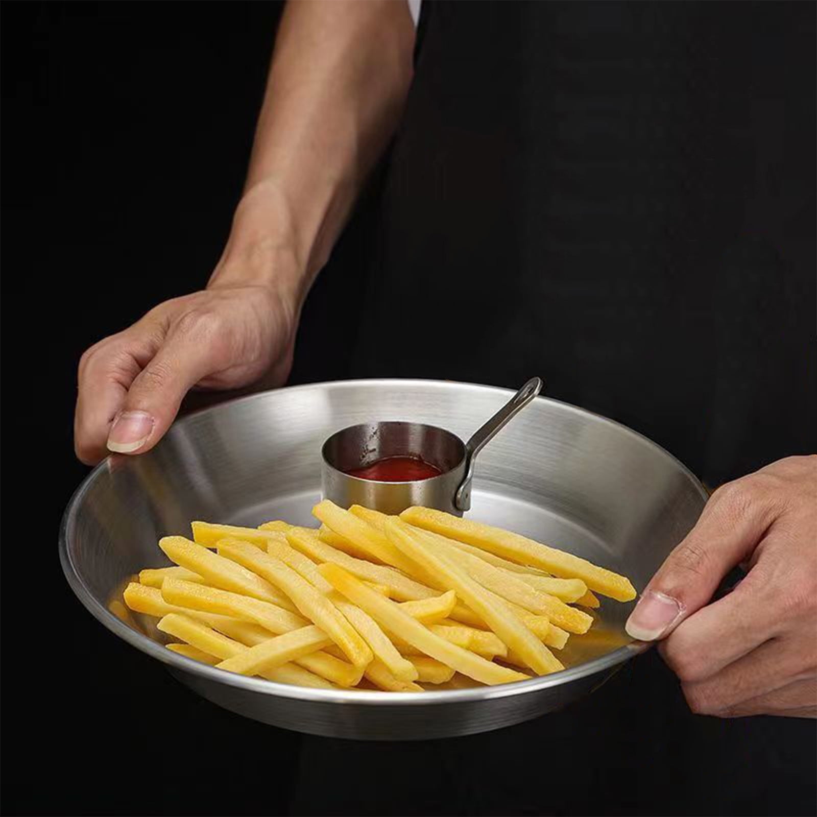 Pgyong Stainless Steel Round Pan Pizza Pan Oven Pan Cake Pan Household ...