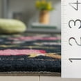 SAFAVIEH Chelsea Mabelle Floral Wool Area Rug, Black/Pink, 5'3" x 8'3 ...