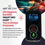 Smart Med Alert Medical Alert System Waterproof Wearable Pendant for ...