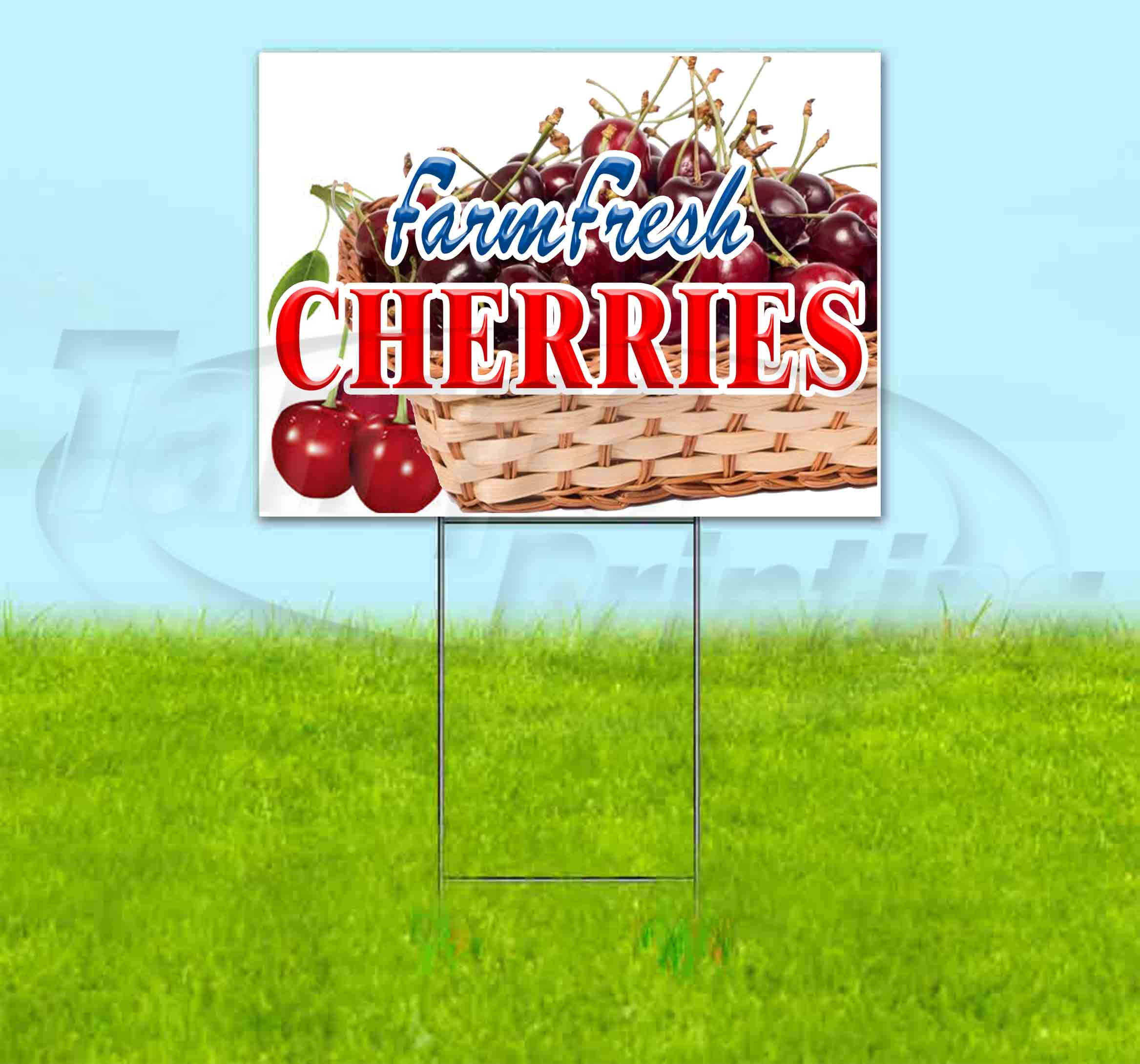Cherries (18" x 24") Yard Sign, Includes Metal Step Stake - Walmart.com