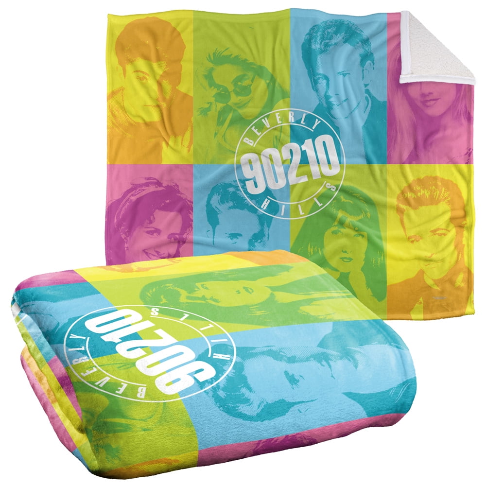 LOGOVISION Beverly Hills 90210 Blanket, 50''x60'', Color Blocks Silky ...
