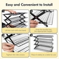 4 Tier Collapsible Cooling Rack - 3 Setting Adjustable & Stackable ...