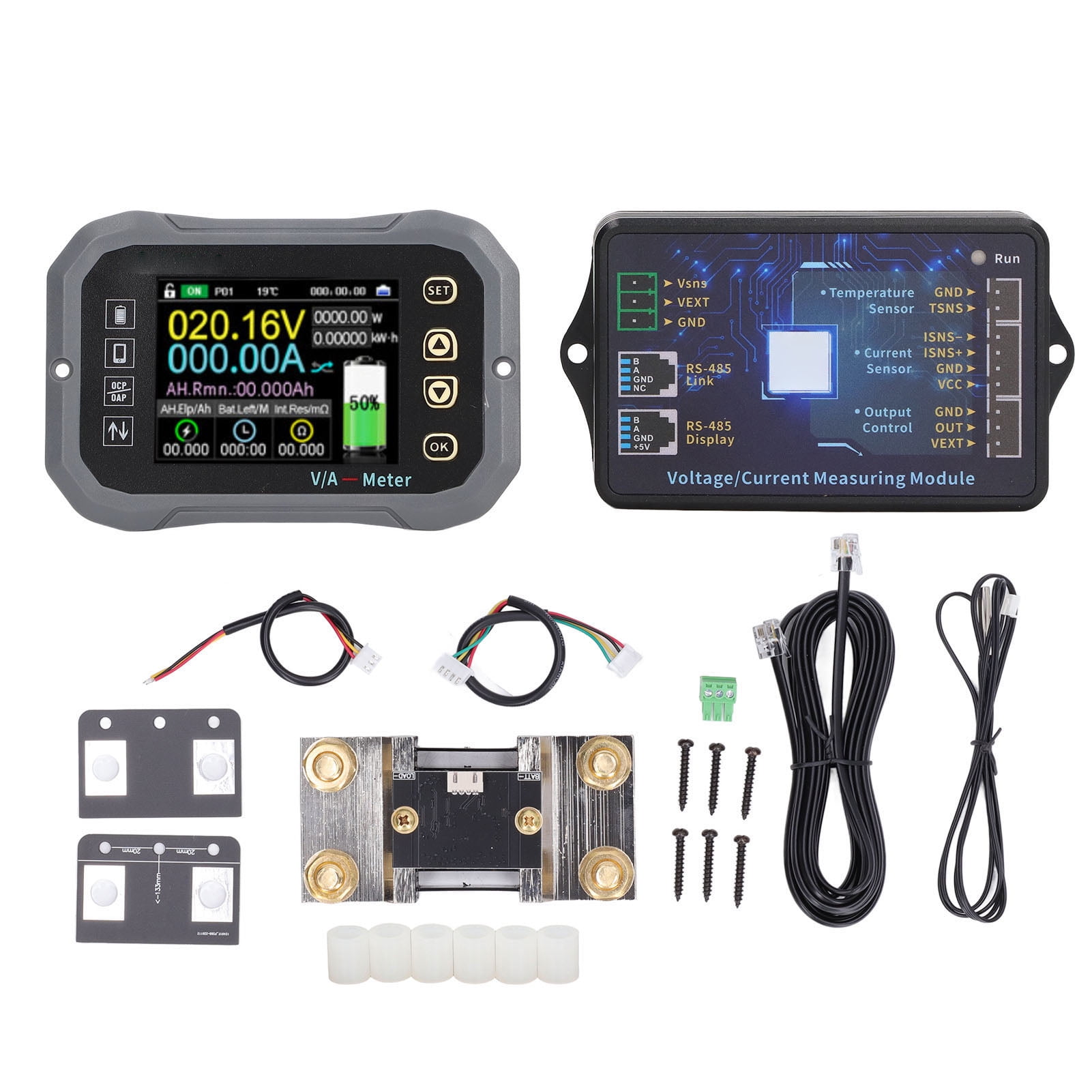 Battery Monitor Color LCD Display APP Control Voltage Current Measuring ...