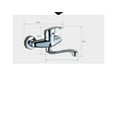 Bath Faucet Wall Mounted Kitchen Sink Mixer Tap Single Handle 2 Hole In ...