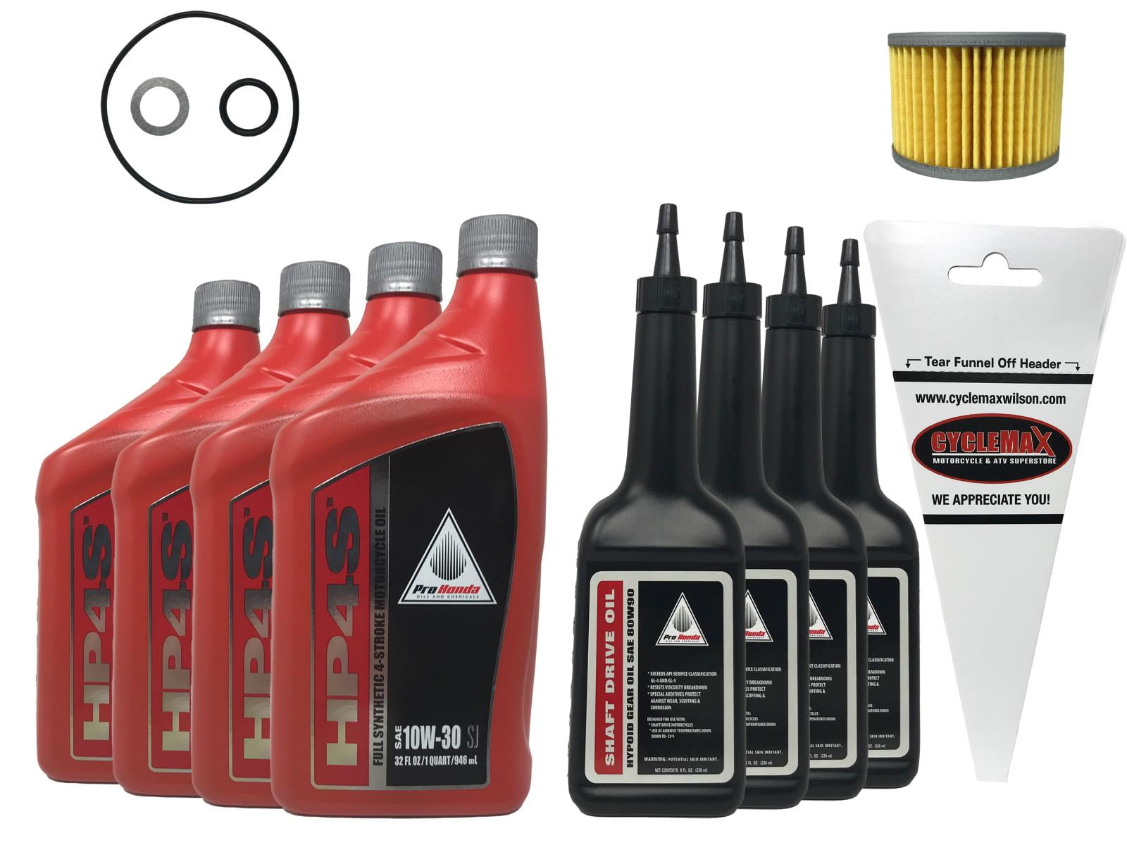 Cyclemax Full Synthetic Deluxe Oil Change Kit for 2014-2023 Honda ...