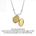 AditiGarden Dainty Custom Photo Locket Necklace, Butterfly Shell Charm ...