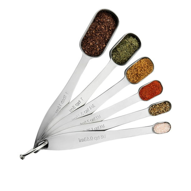 Premium Stainless Steel Measuring Spoons - Durable Metal Spoons for Dry ...
