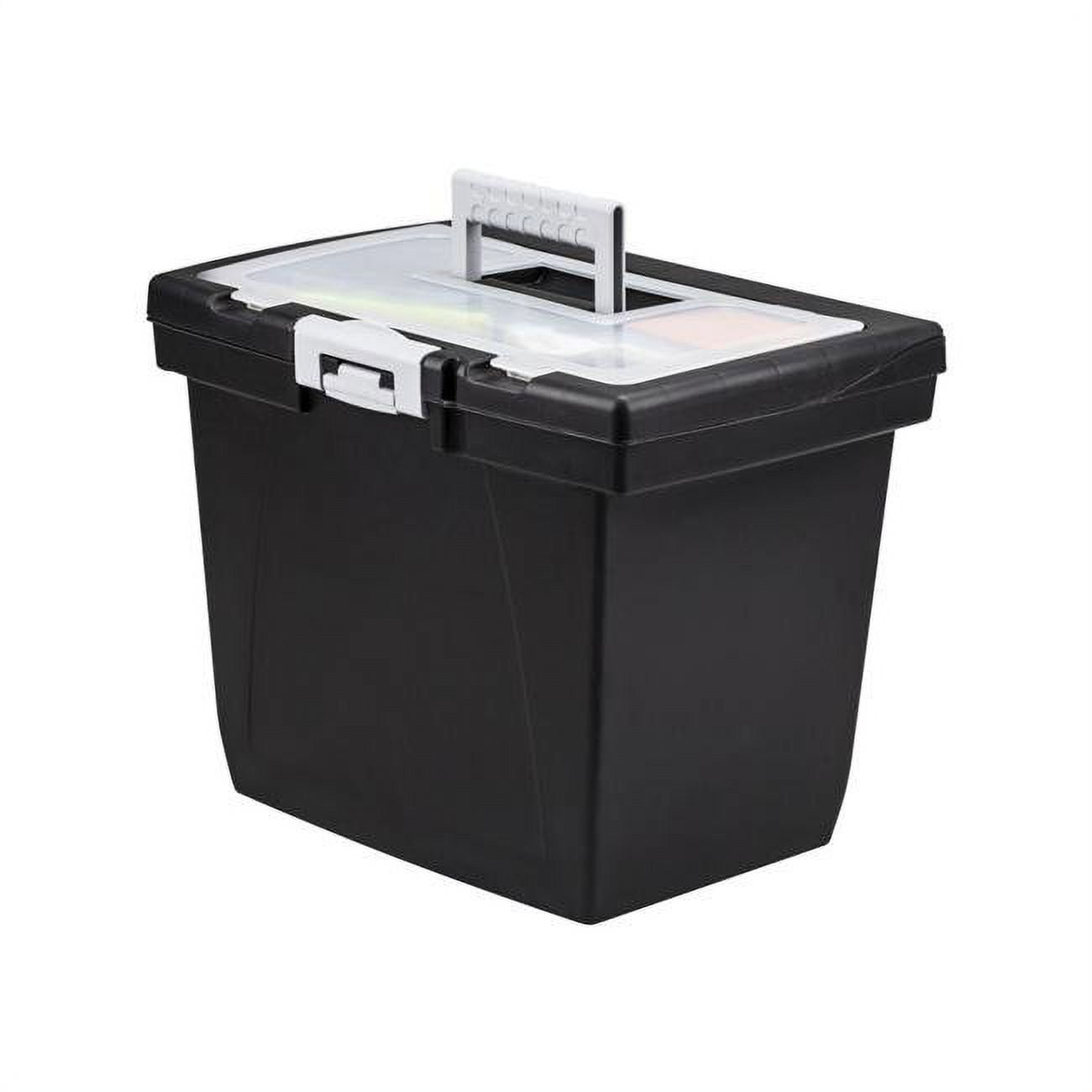 Nesting Portable File Box - Black - Walmart.com