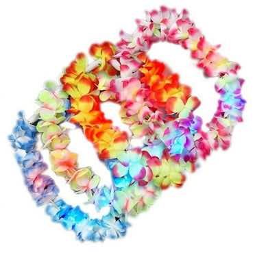 Two-Tone Lush 48" Hawaiian Leis (12-Pack) (Flower) - Walmart.com