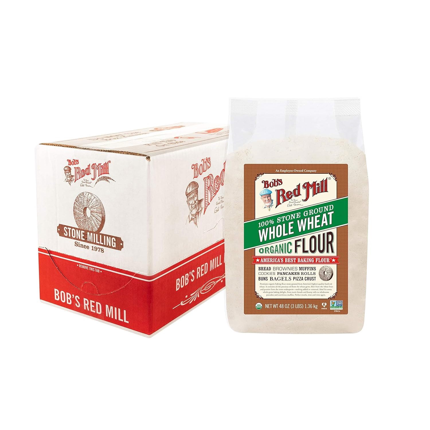 YBQF Organic Whole Wheat Flour, 3 Pound (Pack of 4) | Walmart en línea