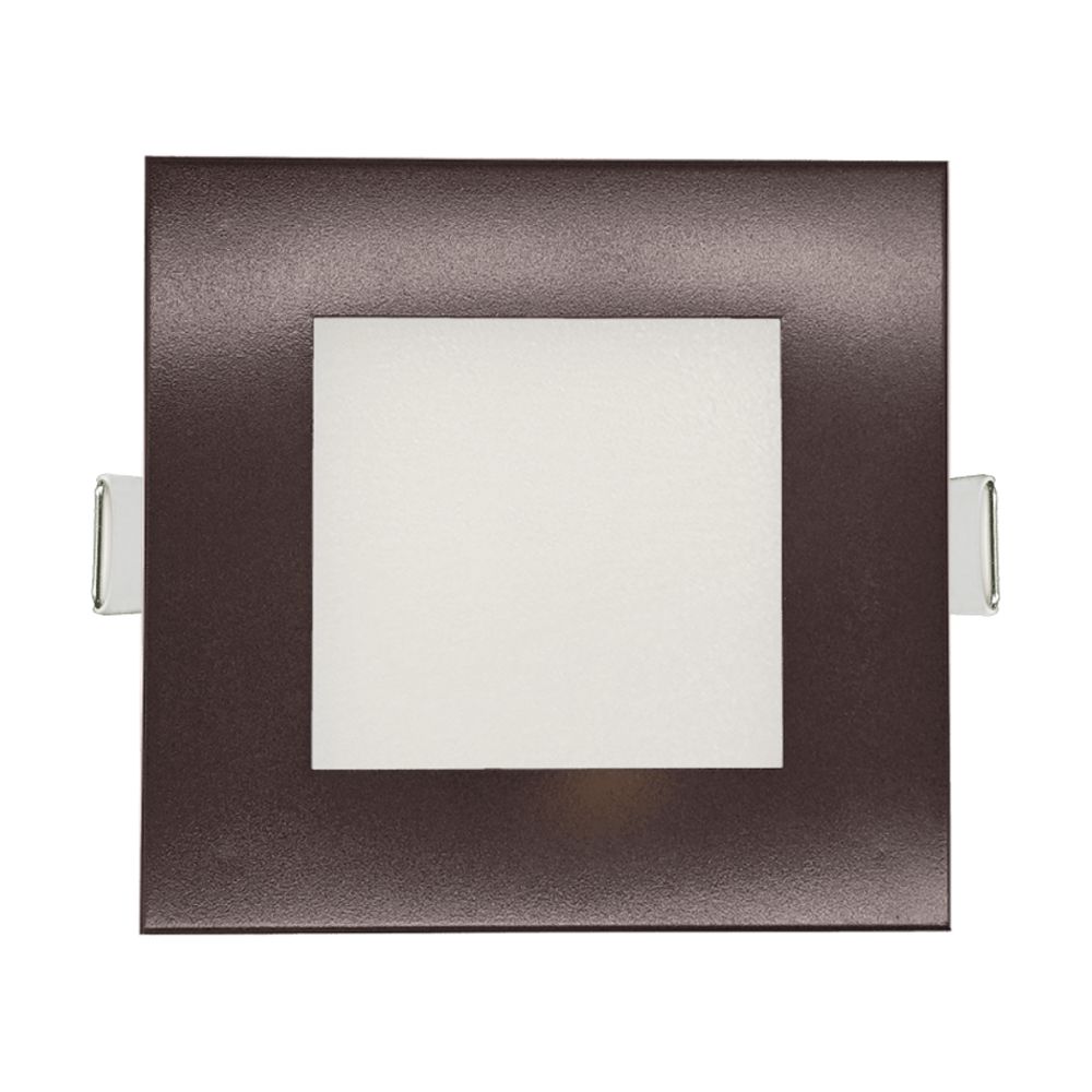 Perlglow 6 inch Slim Square Bronze Downlight Luminaire, Fire Rated ...